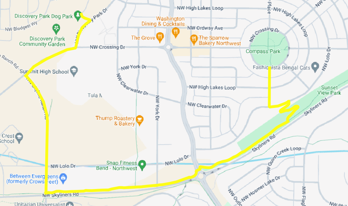 Compass Park to Drake Park - Bend Bikes